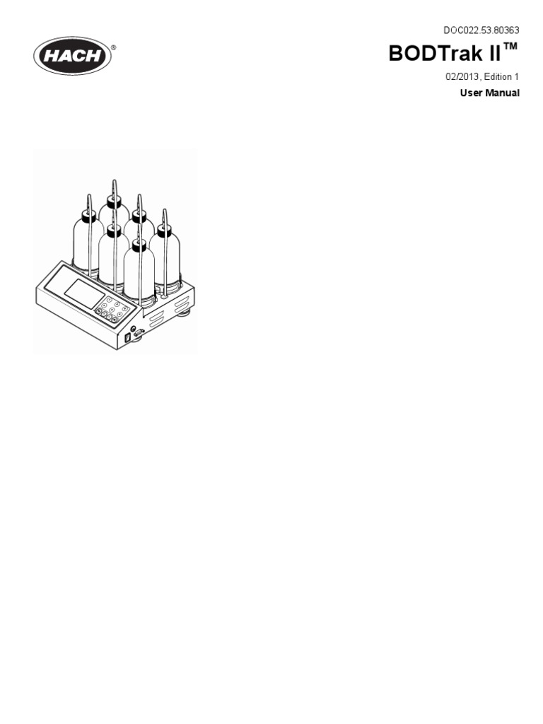 Hach Bod Trakii Manual | PDF | Electromagnetic Interference | Waste