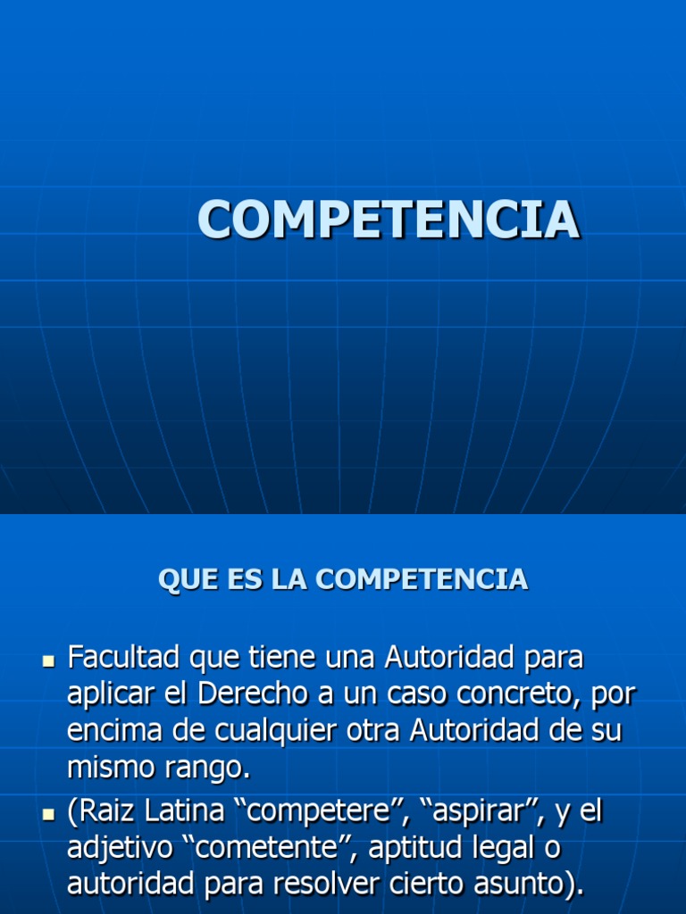 Competencia | PDF | Competencia (ley) | Jurisdicción
