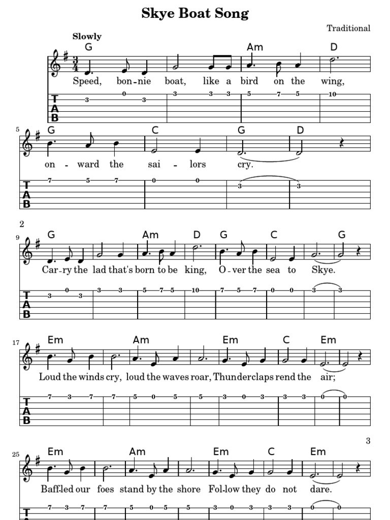 Skye Boat Song | PDF