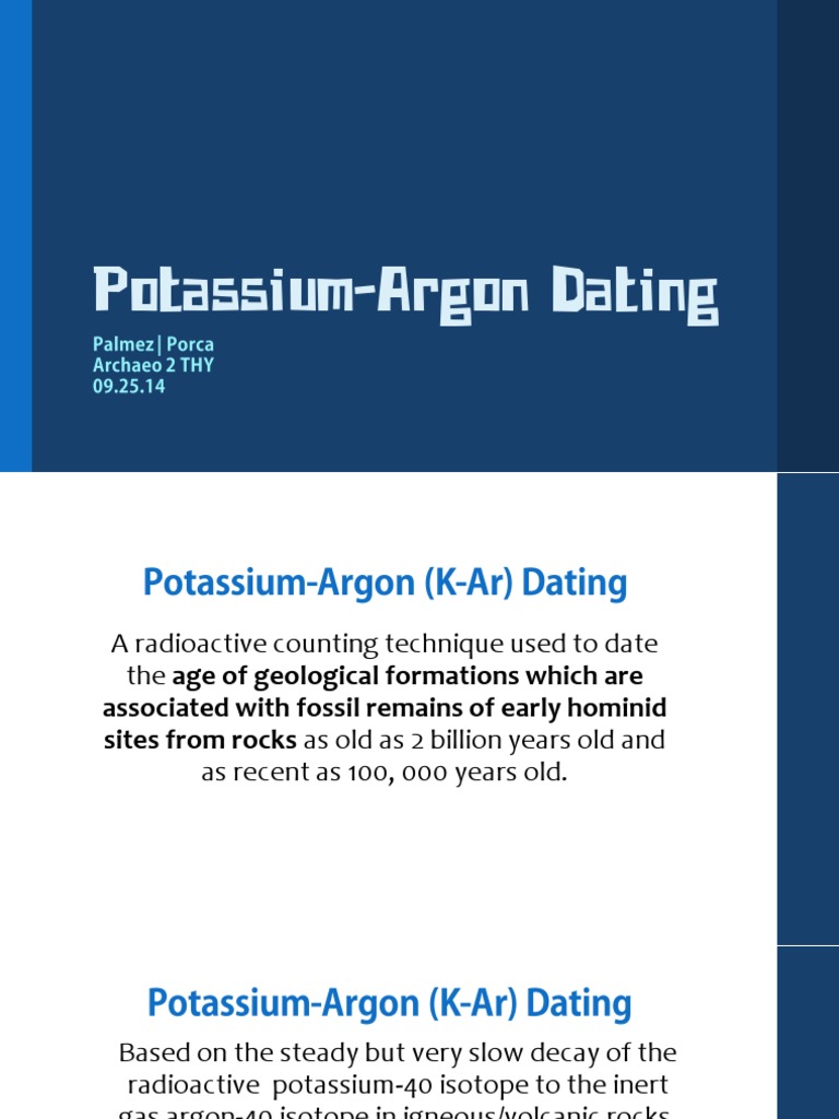 Potassium Argon Dating | PDF | Argon | Igneous Rock