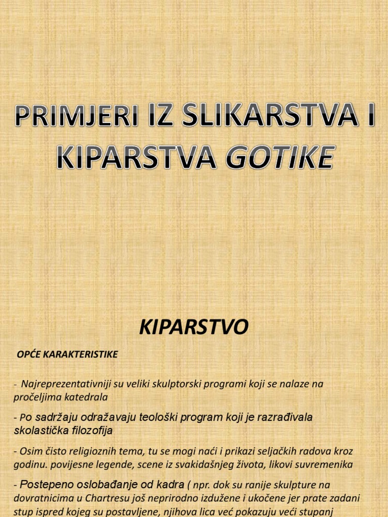 Gotika-Kiparstvo I Slikarstvo | PDF