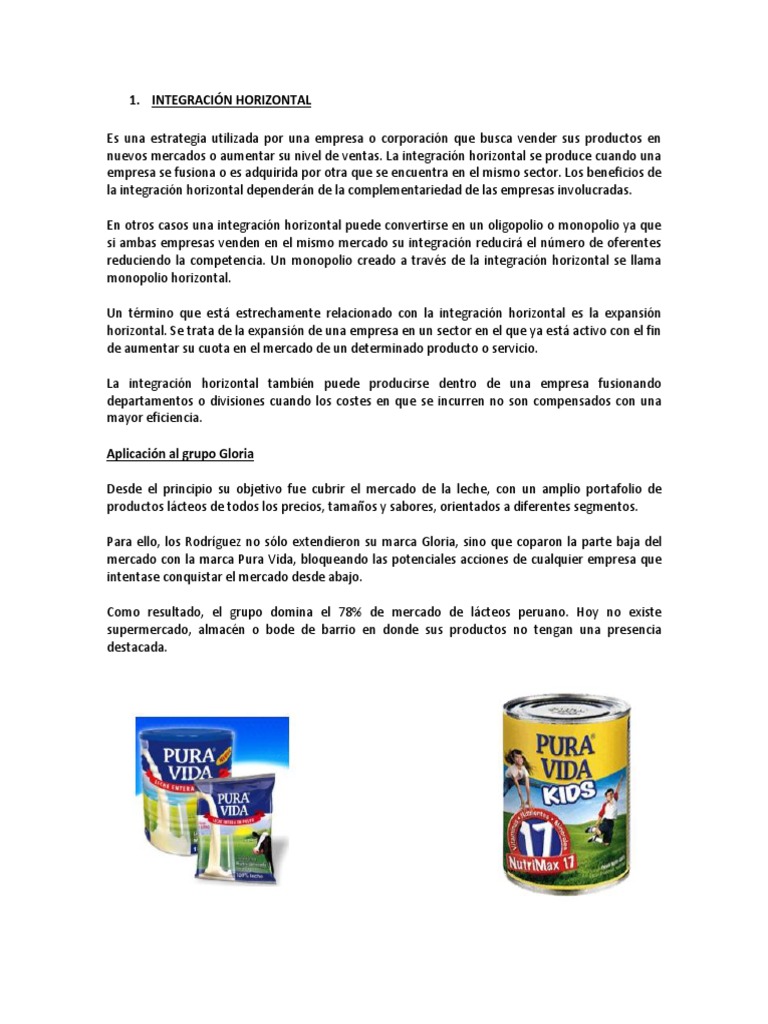 Integración Horizontal | PDF