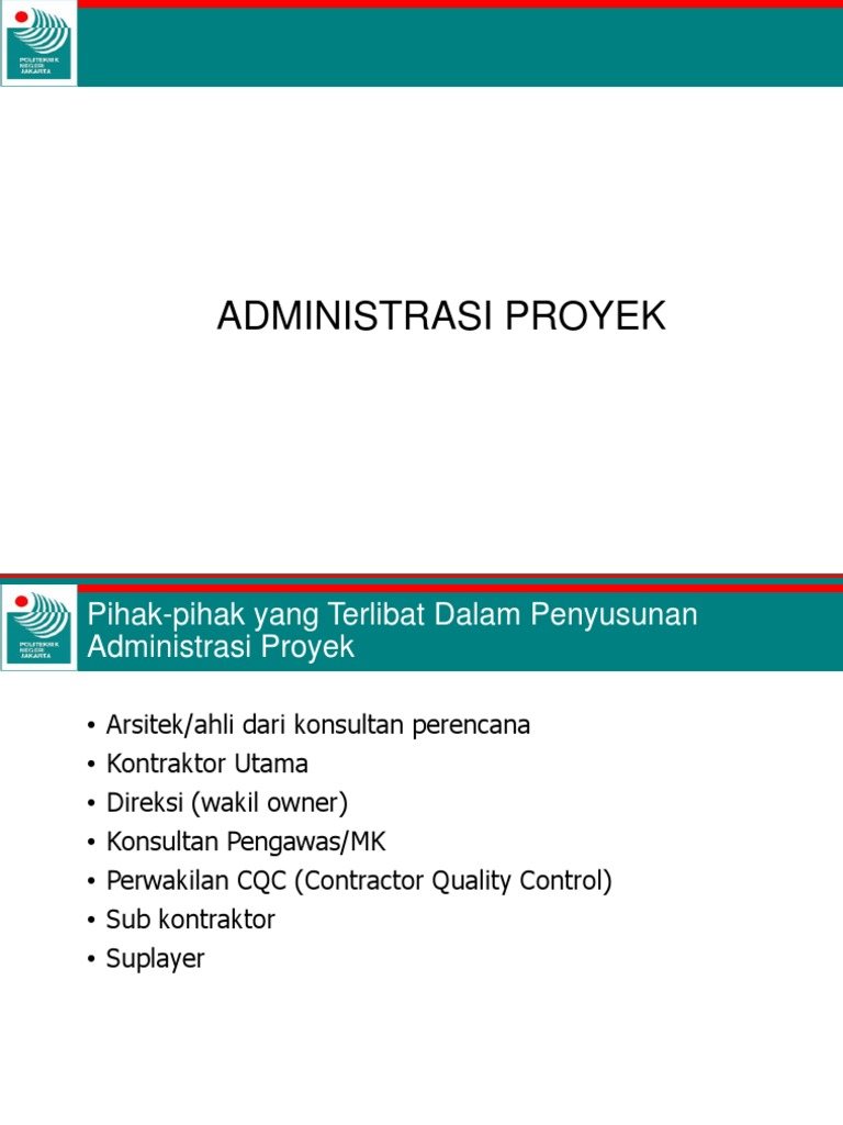Administrasi Proyek | PDF