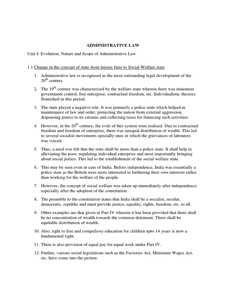 Administrative Law Notes For Exam | PDF | Rule Of Law | Separation Of ...