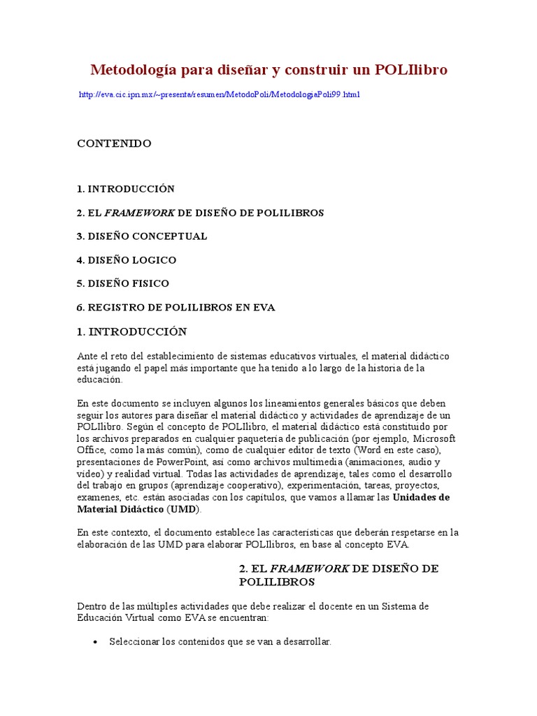 Metodología para Diseñar y Construir Un POLIlibro | PDF | Estilo apa | Archivo de computadora