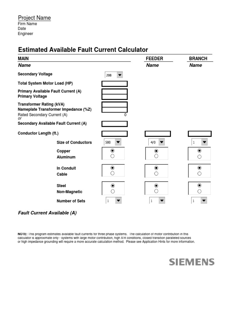 Available Fault Current Selective Coordination | PDF | Transformer ...