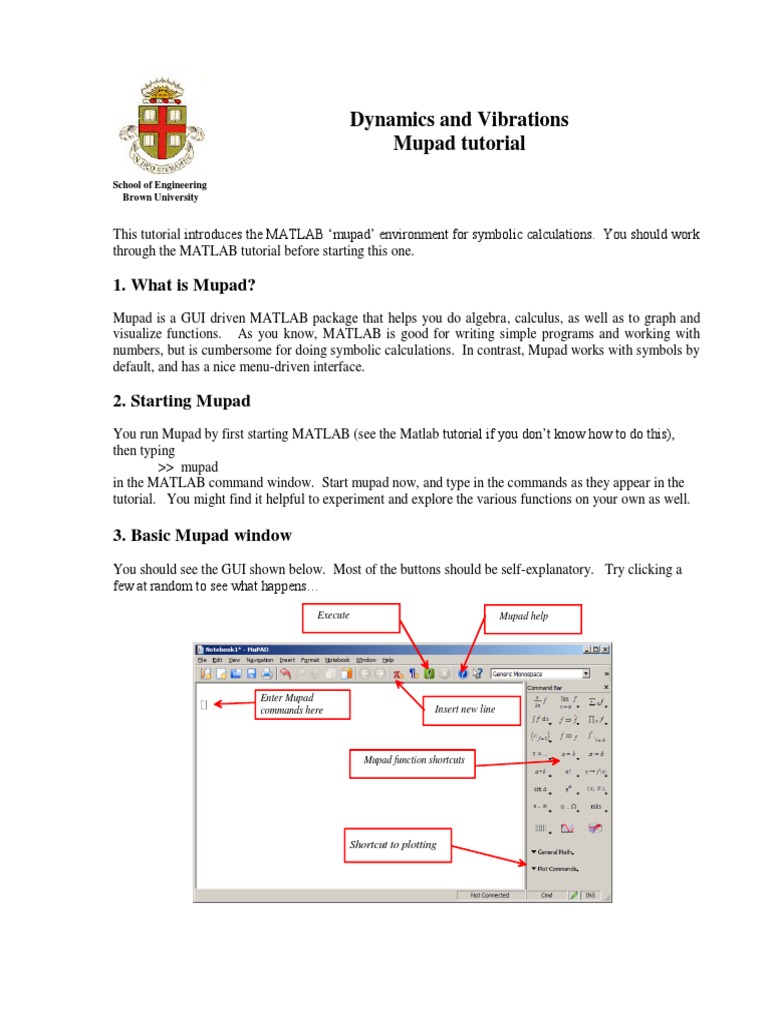Mupad Tutorial | PDF