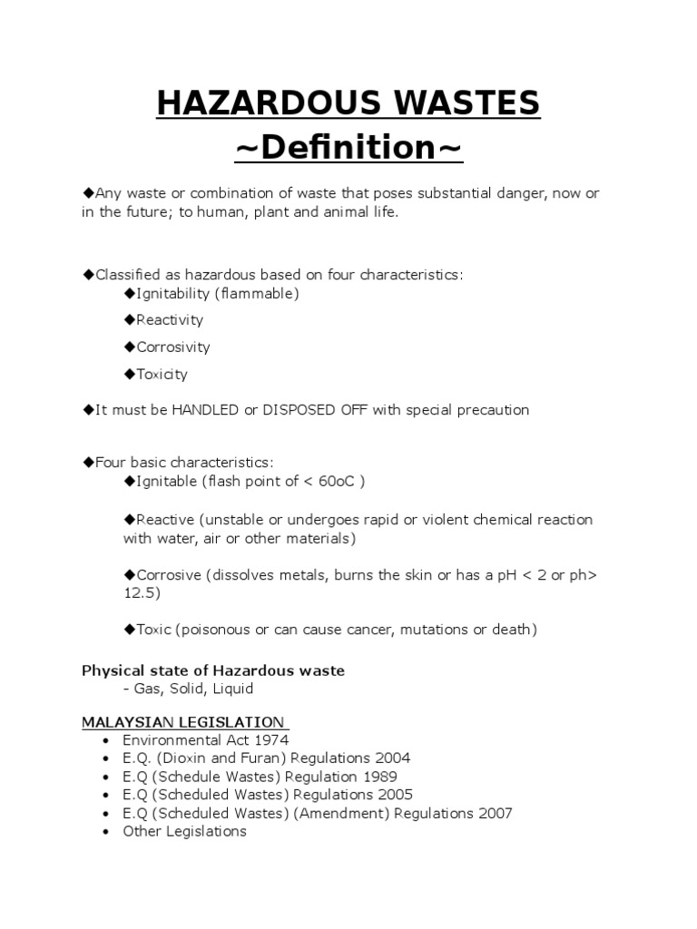 Hazardous Wastes | Waste Management | Incineration