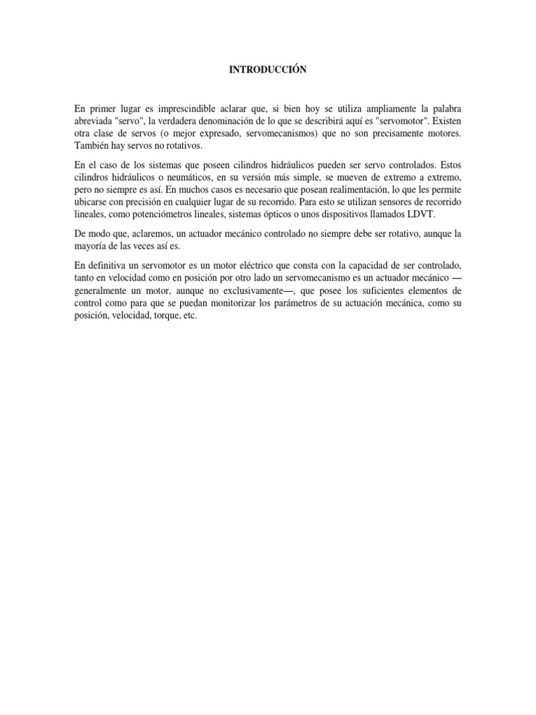 Servo Motor Es | PDF | Microcontrolador | Arduino