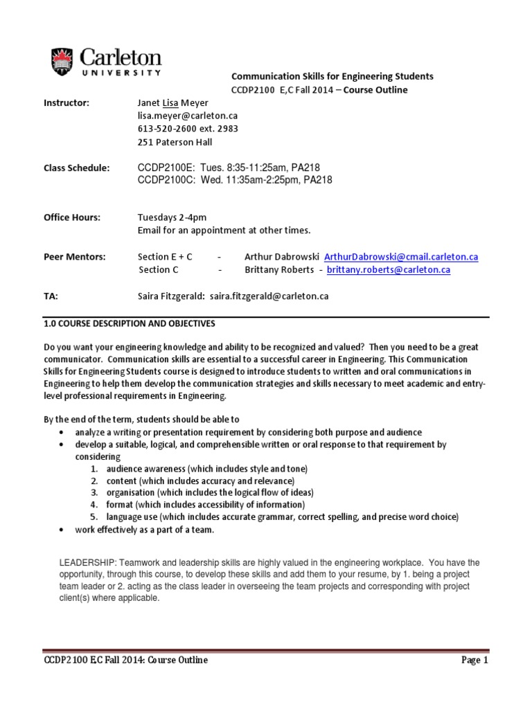 Engineering Communication Course Outline | PDF | Internet Forum | Citation