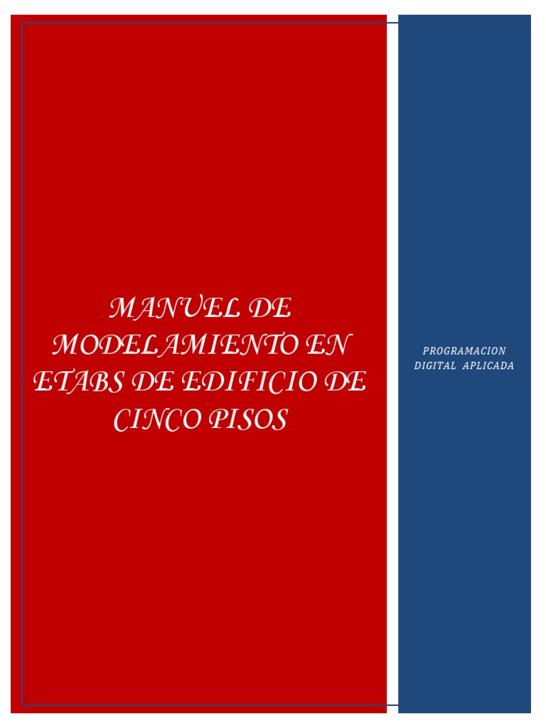 Manual de Modelacion en Etabs de Edificio de Cinco Niveles-Ana Julia Becerra Hernandez PDF | PDF ...