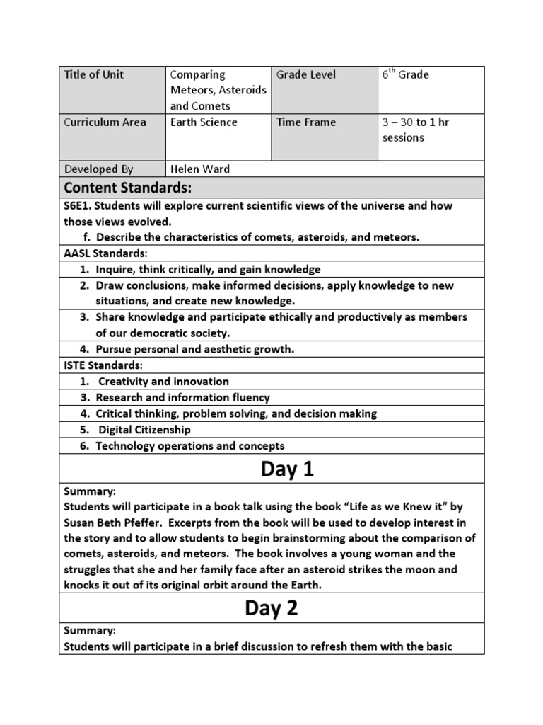 Reading Enrichment Unit Plans | PDF | Science & Mathematics