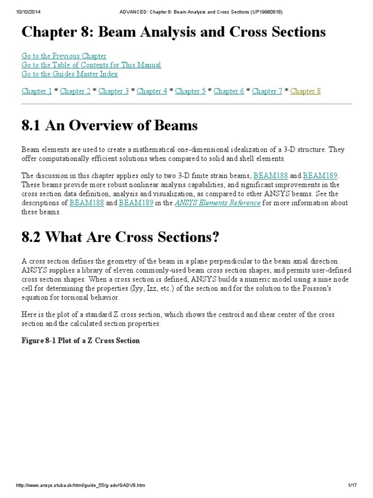 ADVANCED - Chapter 8 - Beam Analysis and Cross Sections (UP19980818 ...