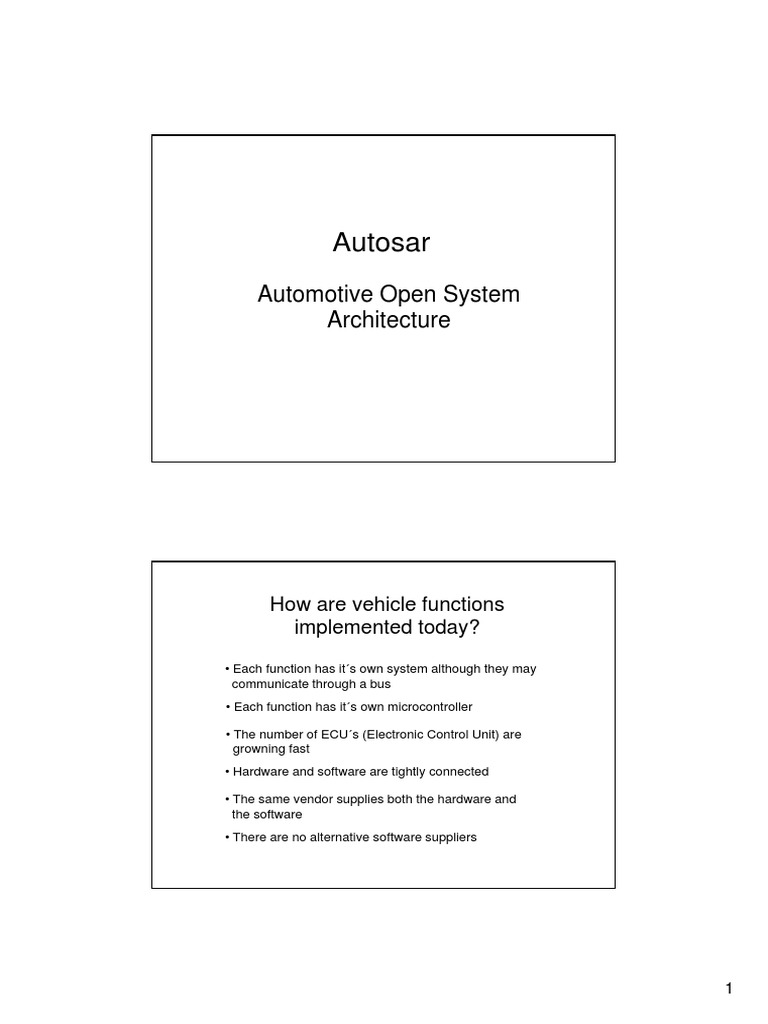 Autosar PPT | Download Free PDF | Interface (Computing) | Software