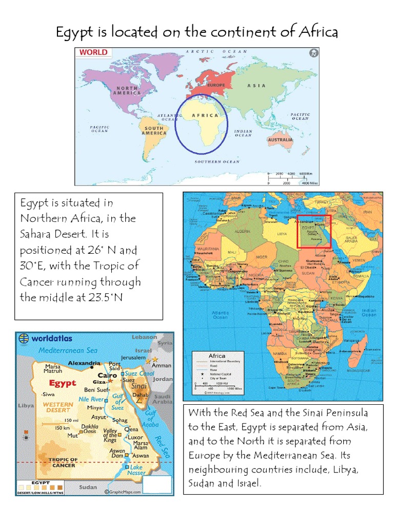Geography of Egypt in Northern Africa | PDF