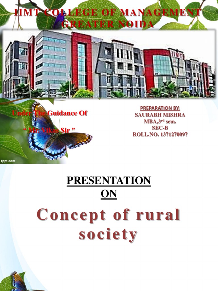 Concept of Rural Society | PDF | Society | Sociology