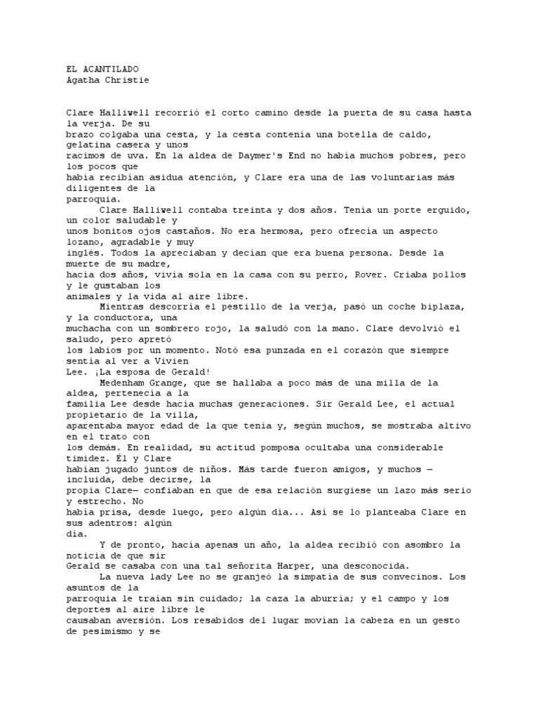 (Relato Corto) El Acantilado PDF | PDF