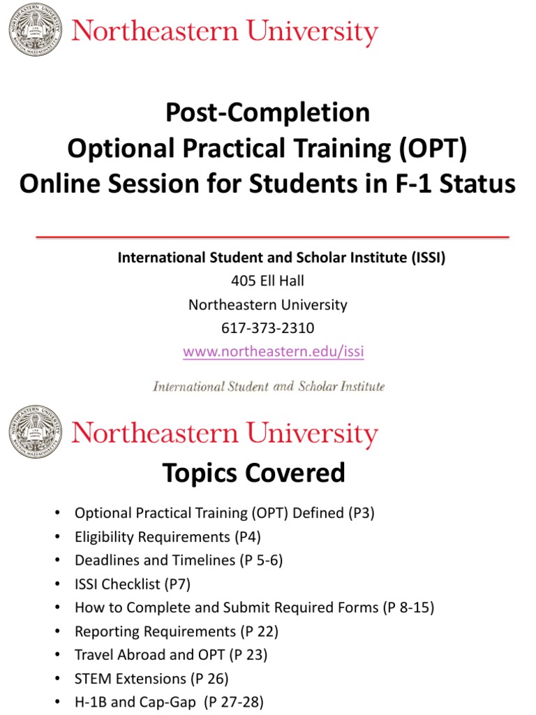 Applying for Optional Practical Training: A Comprehensive Guide to the ...