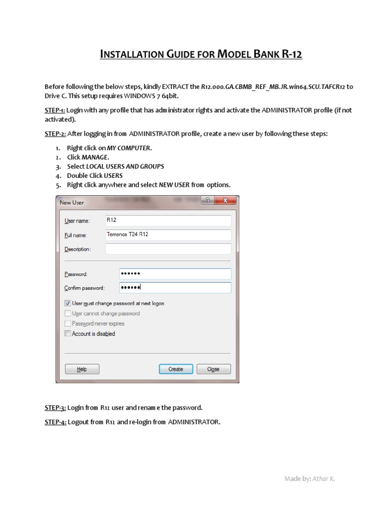 Installation Guide For Model Bank R-12 | PDF