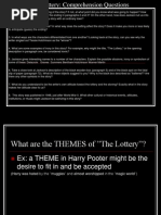"The Lottery" Questions | PDF