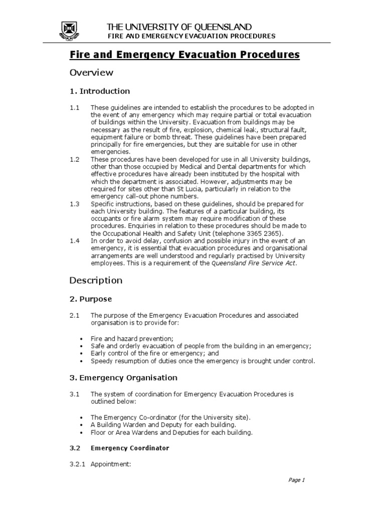 Fire & Emergency Evacuation Procedures | Firefighting | Emergency ...