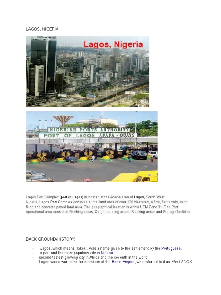 Port City of Lagos, Nigeria: A Summary of Geography, History, Culture ...