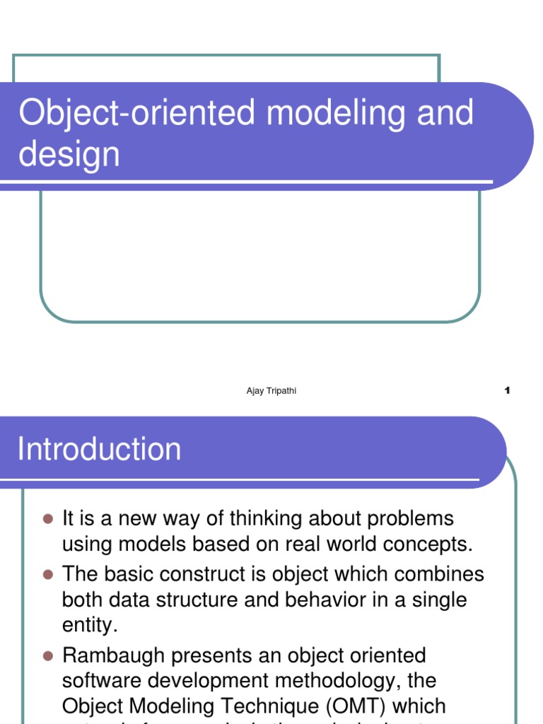 Object Oriented Modeling And Designppt Class Computer Programming Inheritance Object