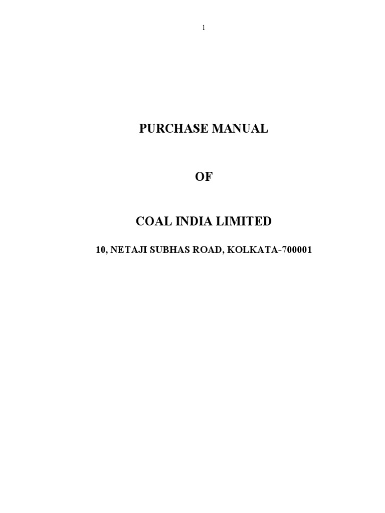 Purchase Manual PDF | Download Free PDF | Procurement | Consumer Price ...