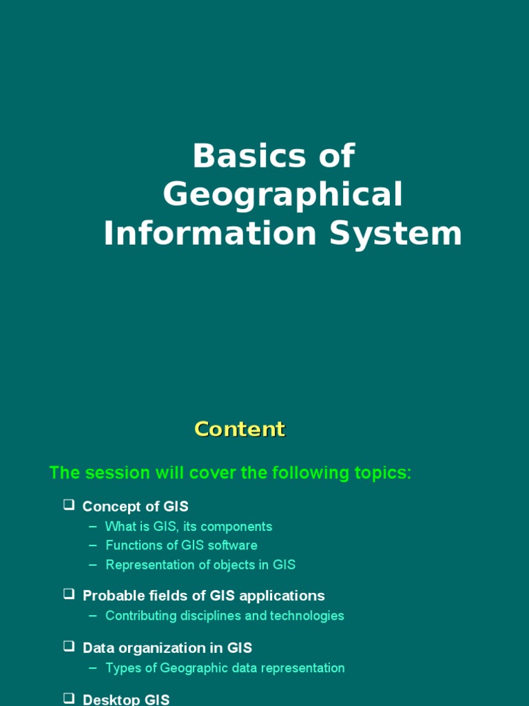 Basics of GIS | Geographic Information System | Information Science