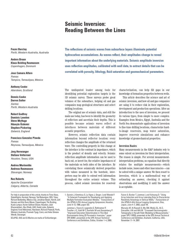 Seismic Inversion | PDF