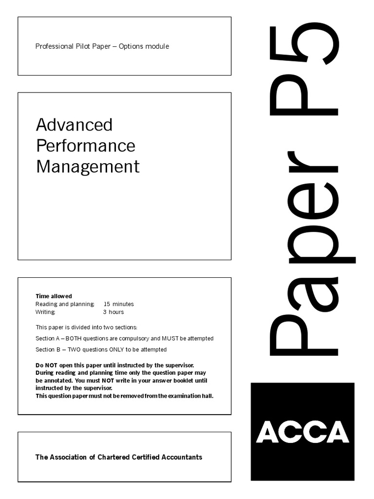 ACCA P5 Past Exam Paper Analysis | PDF | Business