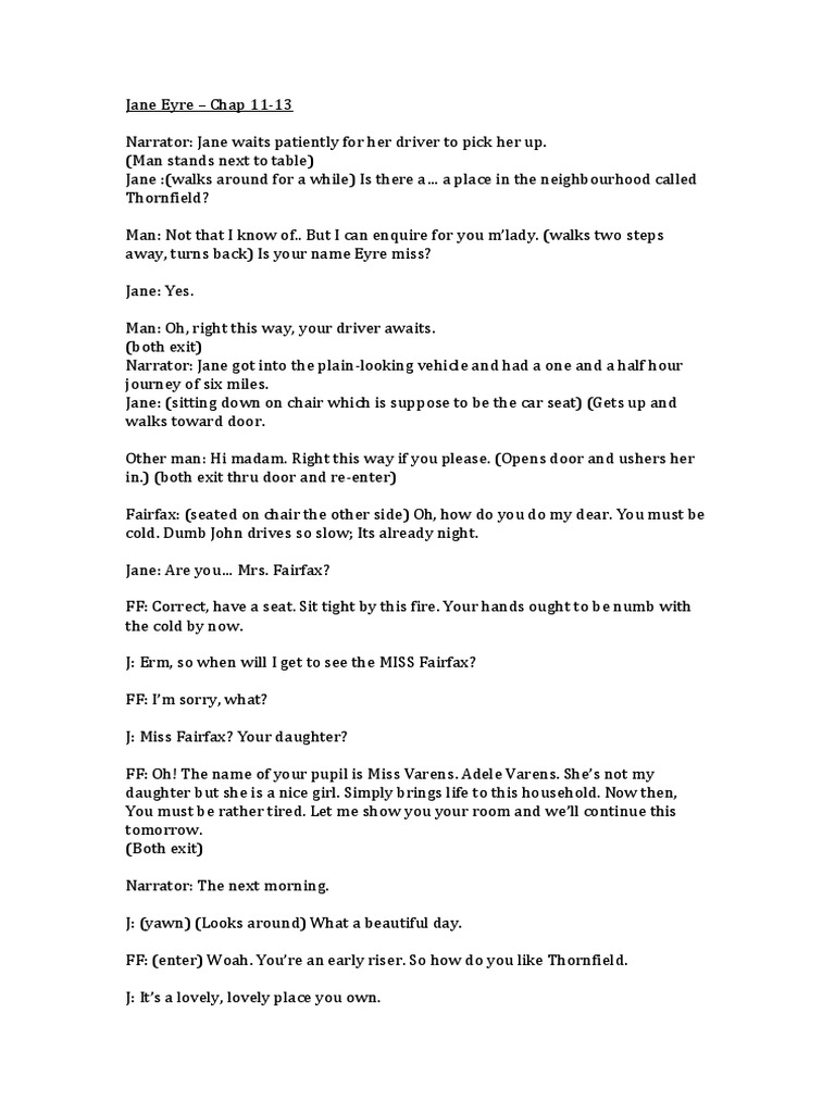 Jane Eyre Script | PDF | Jane Eyre