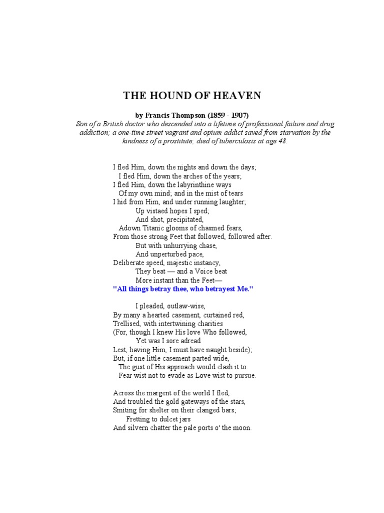 The Hound of Heaven | PDF | Nature