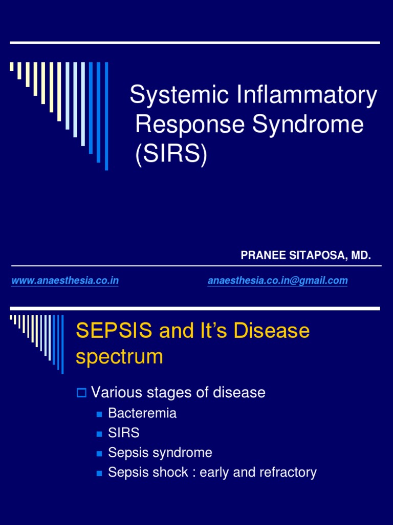 Systemic Inflammatory Response Syndrome Sepsis Inflammation