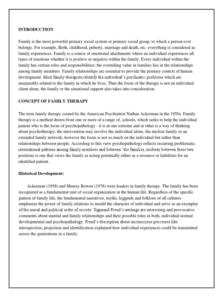Family Therapy | PDF | Family Therapy | Psychotherapy