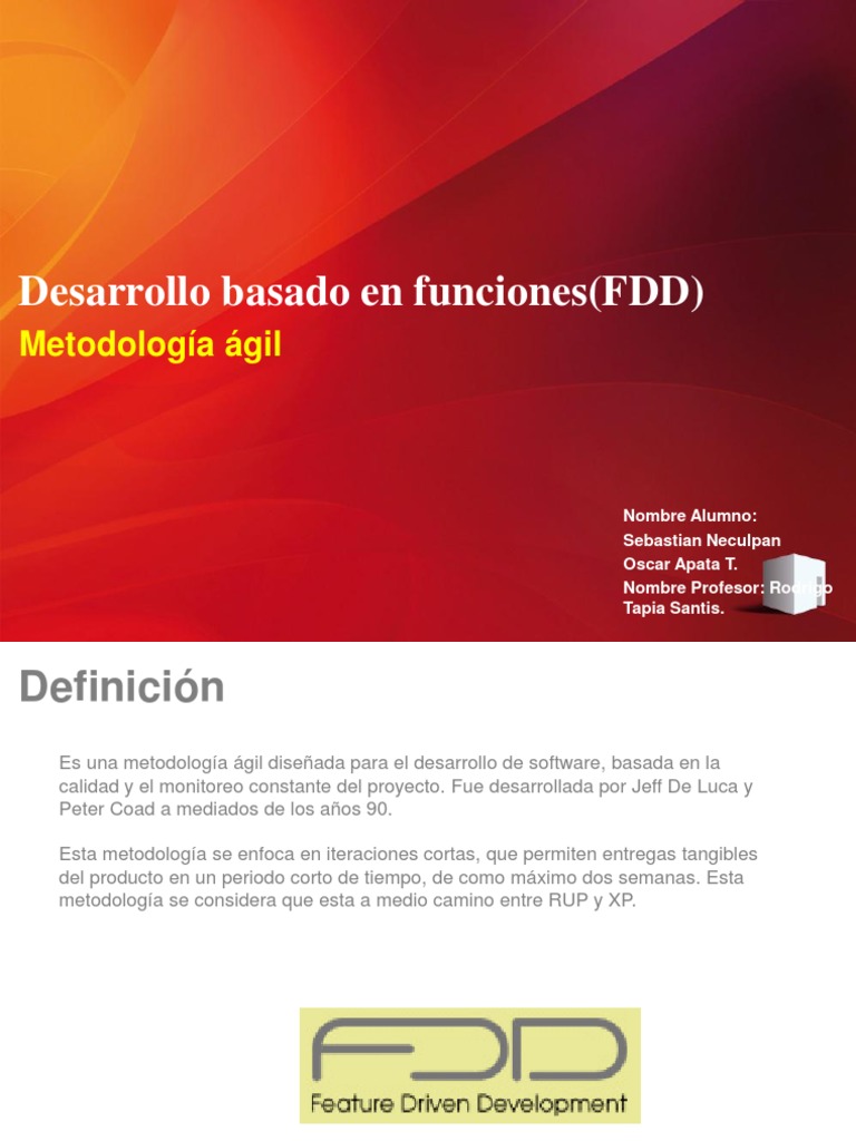 FDD | PDF | Ingeniería de software | Software