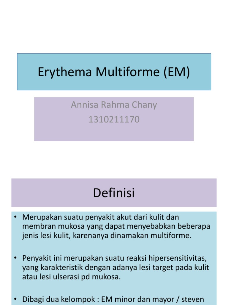 Panduan Erythema Multiforme | PDF