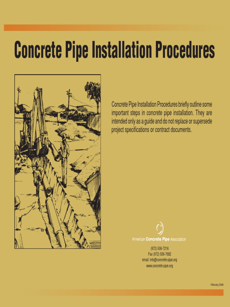 Concrete Pipe Installation Procedures: February 2008 | PDF | Science ...