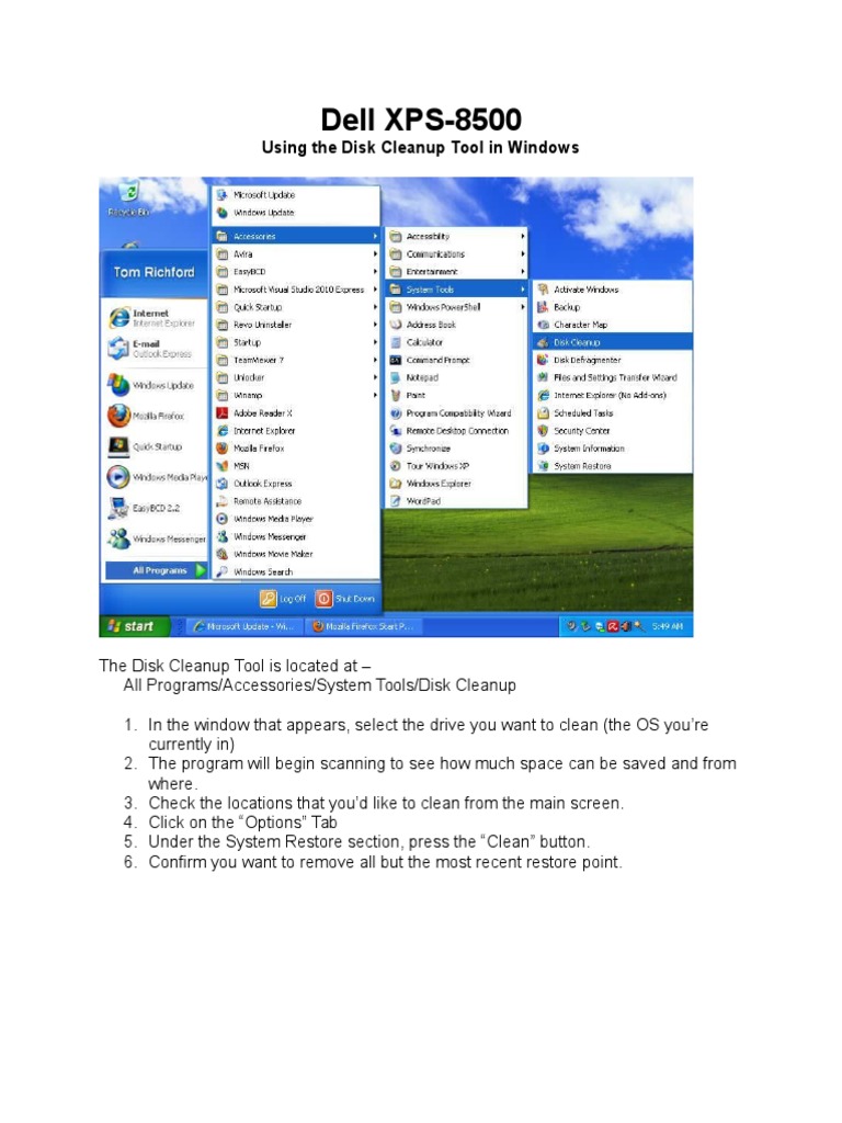 Using The Disk Cleanup Tool in Windows | PDF | Computers | Technology ...