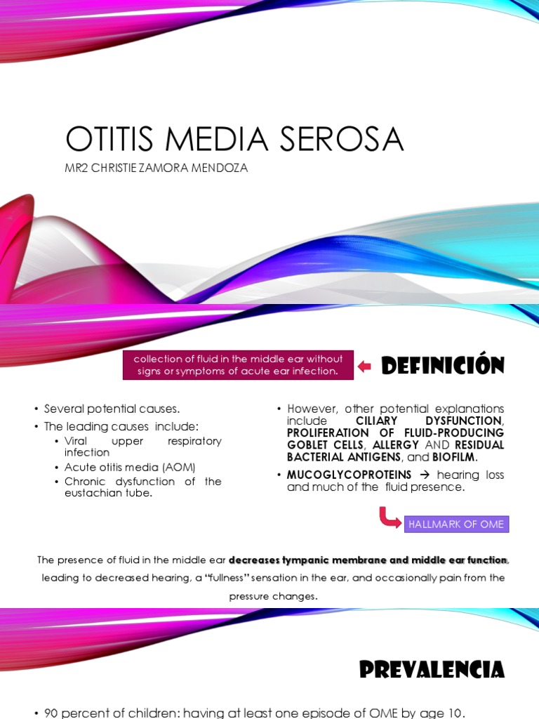 OTITIS MEDIA SEROSA.pptx | Medical Specialties | Clinical Medicine