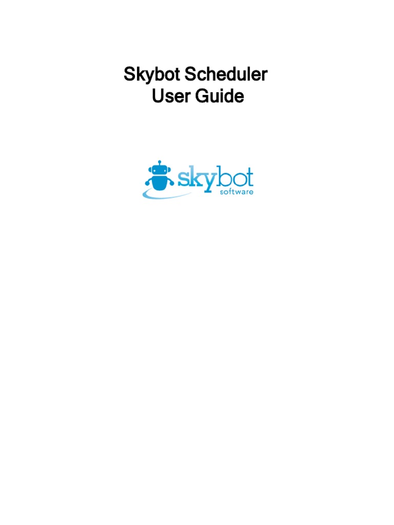 Skybot User Guide PDF | PDF | Scheduling (Computing) | Transport Layer ...