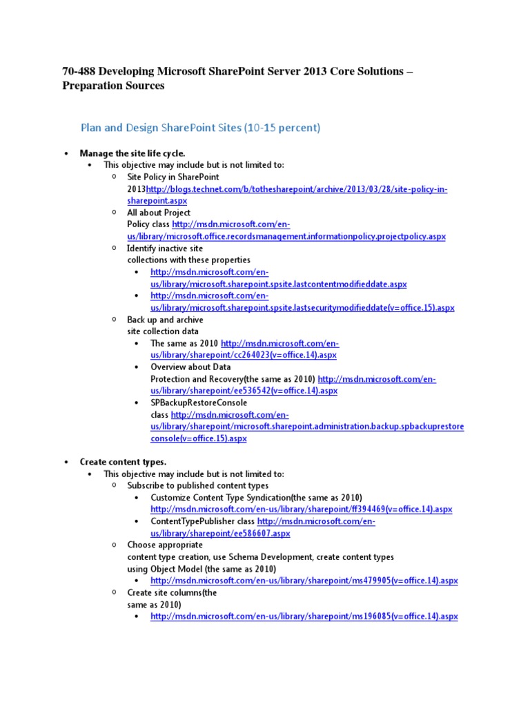 SharePoint 2013 Developer Guide | PDF | Share Point | Web Application
