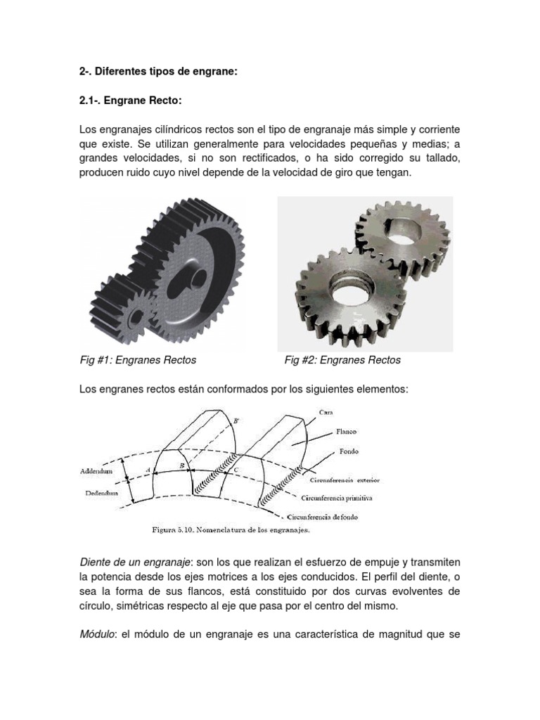Engranes | PDF | Engranaje | Cinemática