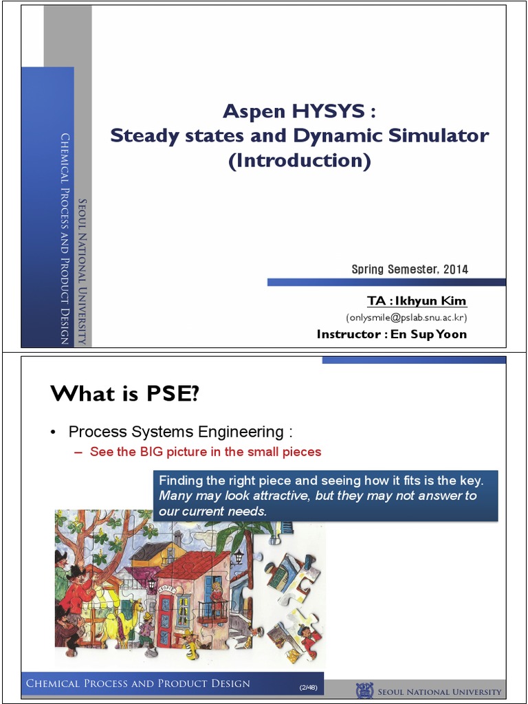 Aspen HYSYS - Steady States and Dynamic Simulator (Introduction) PDF ...