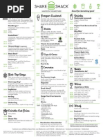 Shake Shack Menu Nutrition Overview | PDF | Hamburgers | Food Industry