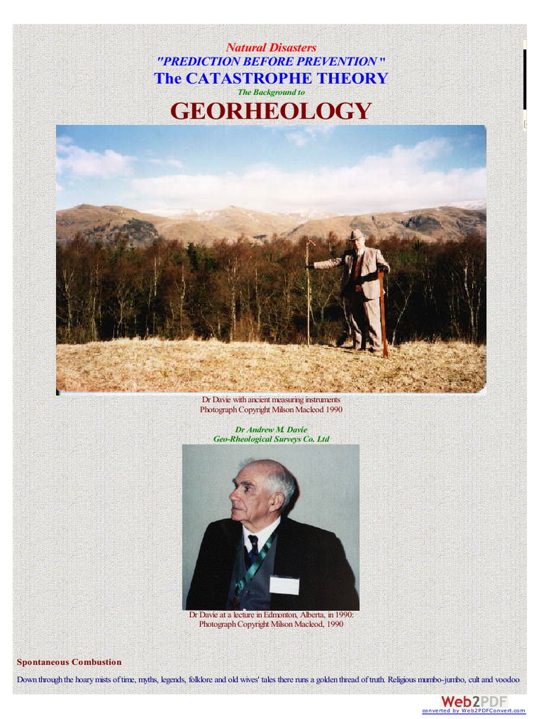 Natural Disasters - Prediction Before Prevention The Catastrophe Theory ...