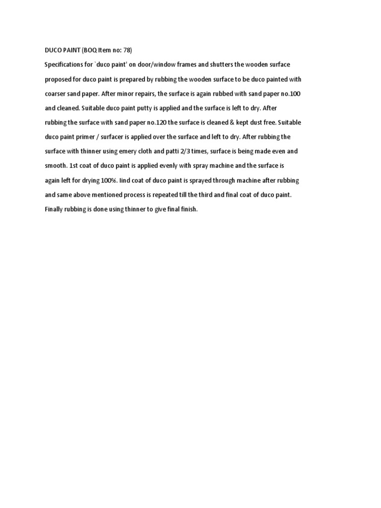 Duco Paint Application Process Guide | PDF | Home & Garden
