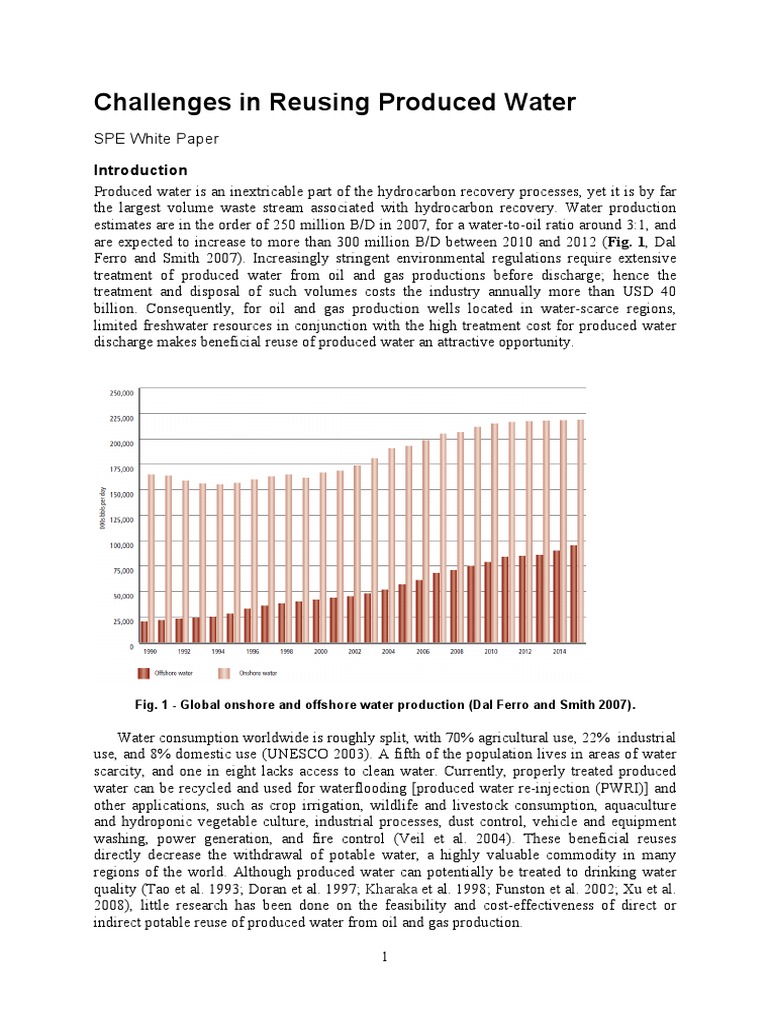 Reusing Produced Water (SPE White Paper) PDF | PDF | Drinking Water ...
