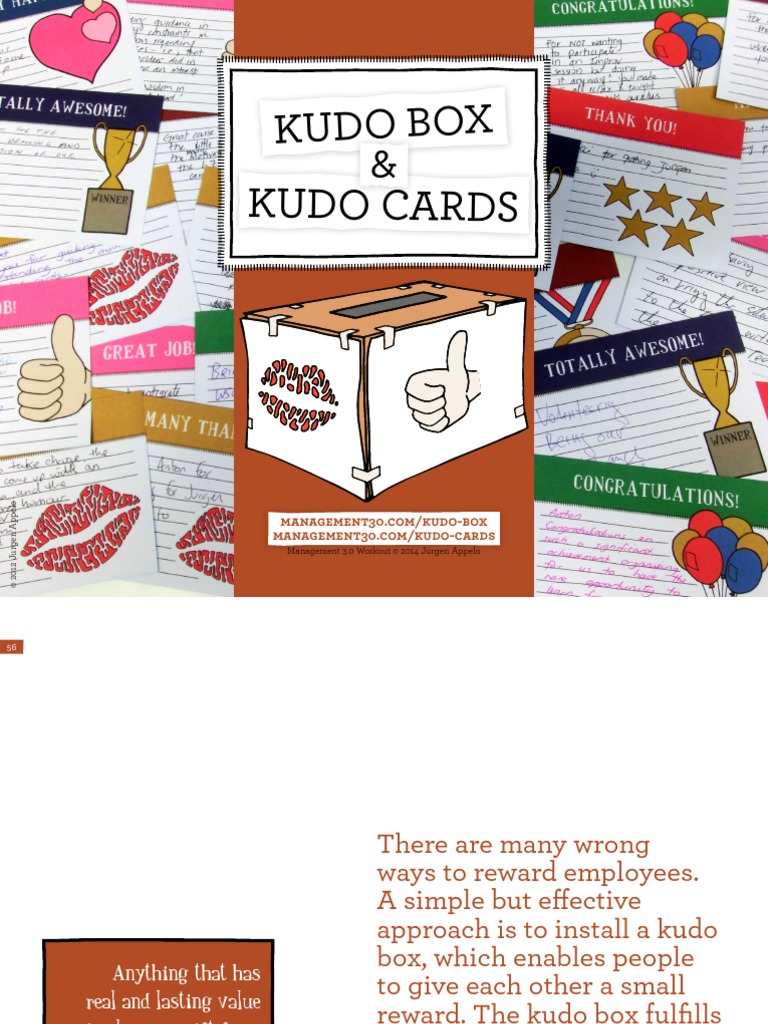 Management 3.0 Workout (Design Edition) - B. Kudo Box and Kudo Cards ...