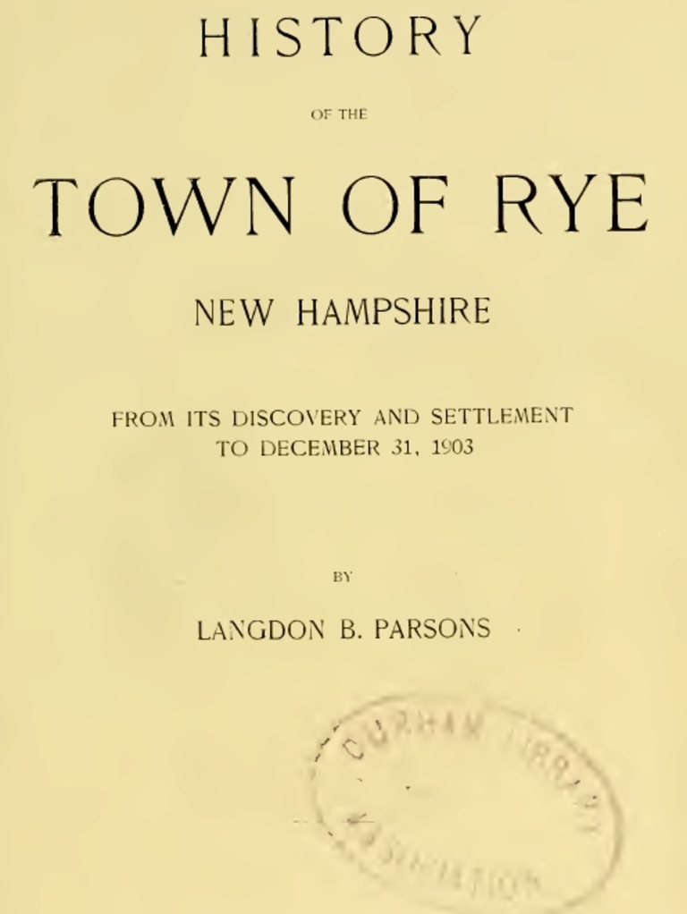 History of The Town of Rye New Hampshire 1905 | PDF | Science | Geography
